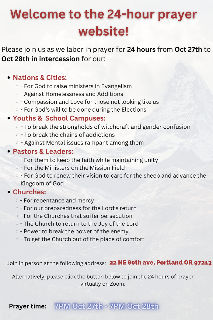 24 Hours of Prayer